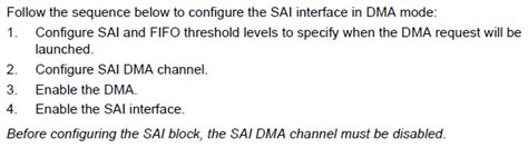 Solved Configuring Dma For Sai Stmicroelectronics Community