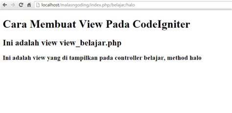 codeigniter part 3 cara membuat view pada codeigniter