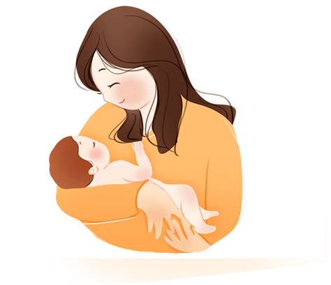 卡通宝宝妈妈