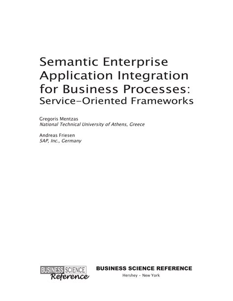 pdf the semantic side of service oriented architectures