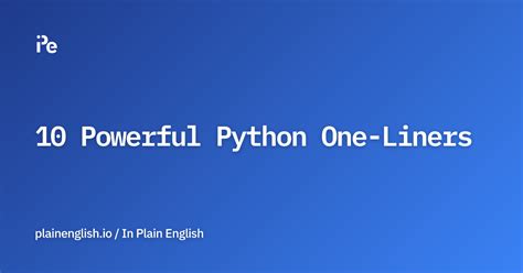 10 powerful python one liners