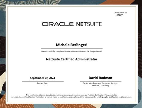 Michele Berlingeri On Linkedin Netsuite Certification Administrator