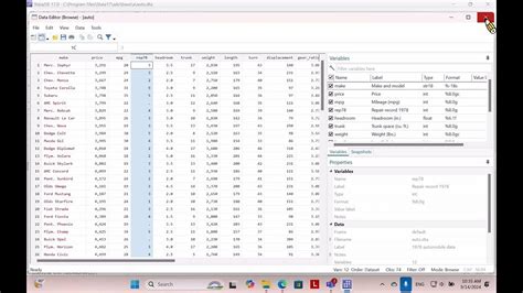 01a Stata Basic Commands Autodta Youtube