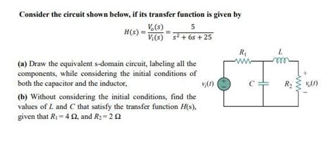 Solved Consider The Circuit Shown Below If Its Transfer Chegg