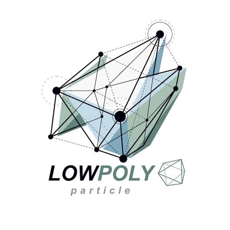 Premium Vector Vector Abstract 3d Mesh Object Technology Low Poly