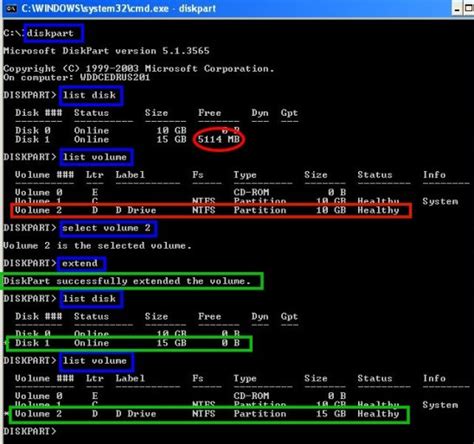 Expand Disk Boot Basic Or Dynamic Using Diskpart Command On Win2k3