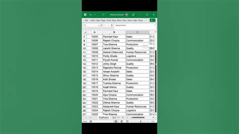 excel increase readability of long table exceltutorial excel