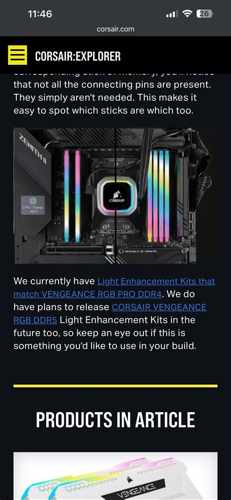 Is Corsair Planning On New Dummy Ram Led Kits Rcorsair