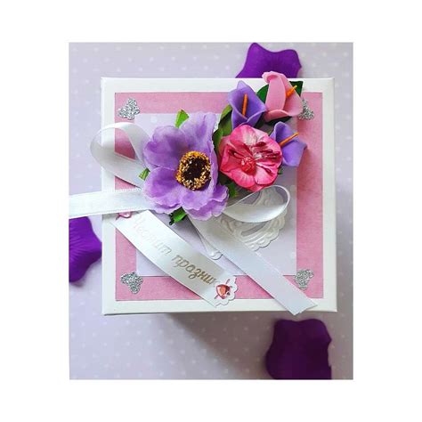 Експлодираща кутия изненада „Цветя“ за рожден ден имен ден сватба