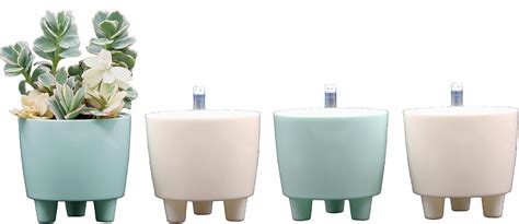 Selfwatering Mini Planters 4 Pack With Water Level