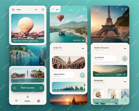 Premium Photo Trip And Travel App Ui Design By Generative Ai