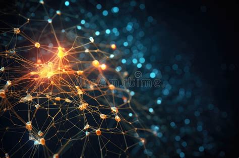 Abstract Technology Background With Connection Lines And Dots 3d