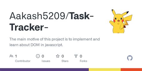 GitHub Aakash5209 Task Tracker The Main Motive Of This Project Is To Implement And Learn