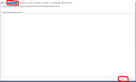 Sql Server Can T Add Members To SSAS Role Through Visual Studio