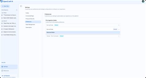 Enabling Advanced Mode Opencraft Ai
