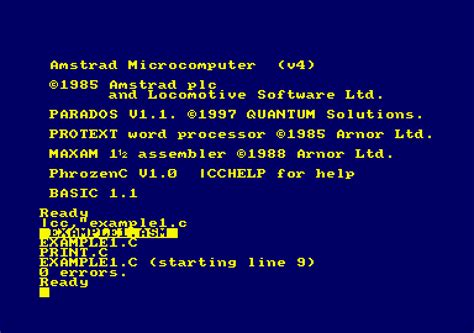 CPCRULEZ AMSTRAD CPC CODING CROSSDEV PHROZEN C By NORECESS