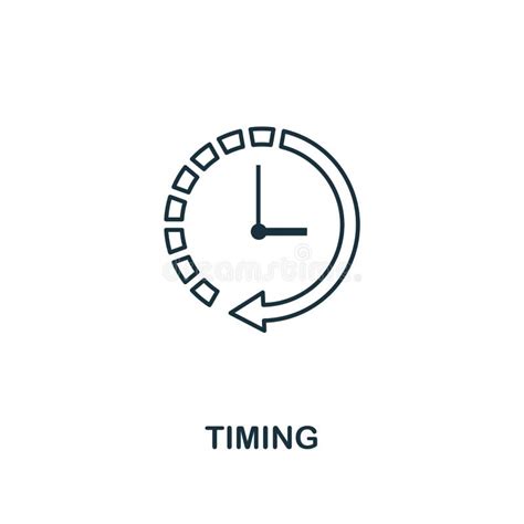 Timing Icon Outline Style Thin Design From Business Icons Collection Stock Vector