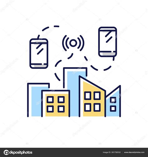 Mobile Network Rgb Color Icon Wireless Internet Connection Coverage Signal Stock Vector By Bsd
