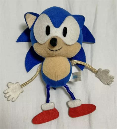 Rare Sonic The Hedgehog Stringy Sonic Plush 1991 Segasonic Vintage Eur