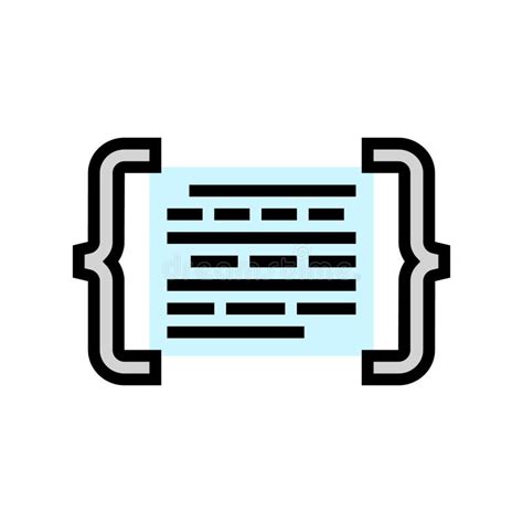 Code Brackets With Letters Nlp Color Icon Vector Illustration Stock Vector Illustration Of