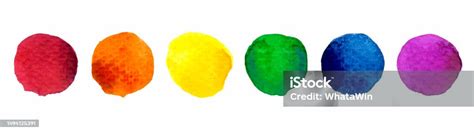 수채화 손으로 그린 화려한 무지개 세트 프라이드 플래그 서클 고립 게이 프라이드 상징에 대한 스톡 벡터 아트 및 기타 이미지 게이 프라이드 상징 손 원형 Istock