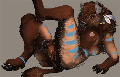 Rule 34 Anthro Anus Bison Bovid Bovine Breasts Female Genitals Hooves
