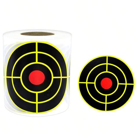 3 Inch Splatter Shooting Targets 100 Pieces Per Roll Self Adhesive Reactive Paper Targets