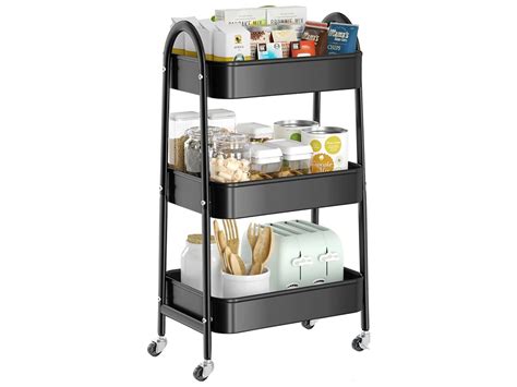 Купити Етажерка на колесах 3 яруси 39х45х77см недорого