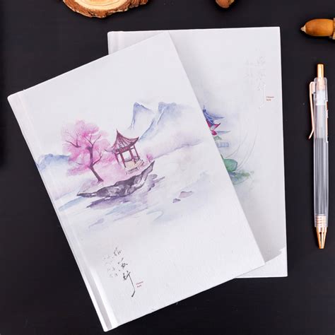 创意简约姑苏行笔记本本子加厚学生用中国风复古古风手账本彩页韩国小清新日记本记事本随身学生奖品文具批发 虎窝淘