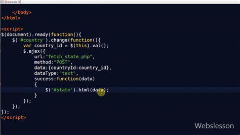 Dynamic Dependent Select Box Using Jquery And Ajax In Php Youtube