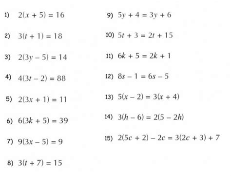 Multistep Equations With Properties Worksheet Printable Pdf Template