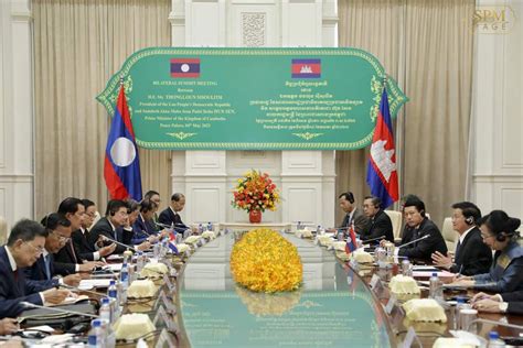 សម្ដេចតេជោ ហ៊ុន សែន ទទួលជួបពិភាក្សាការងារជាមួយប្រធានរដ្ឋ នៃសាធារណរដ្ឋប្រជាធិបតេយ្យប្រជាមានិតឡាវ