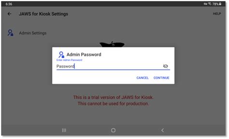 Jaws For Kiosk User Guide Tpgi