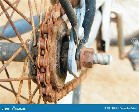 Rusty Bike Chain Stock Photo Image Of Long Brown Object 91390682