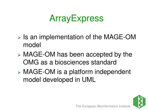 Ppt Arrayexpress A Public Database For Microarray Gene Expression