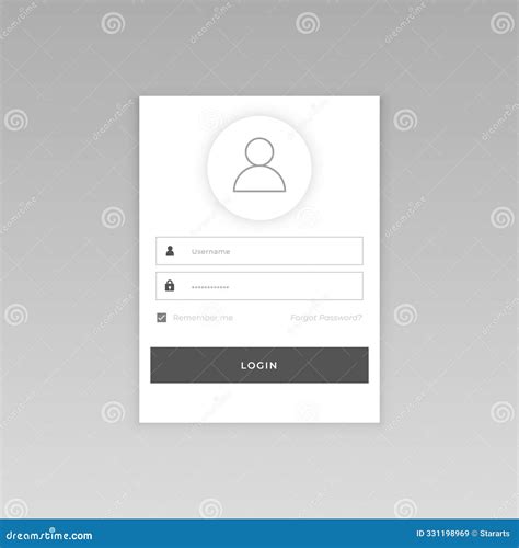 Web Member Login Form Template For Website Access Stock Illustration Illustration Of Internet