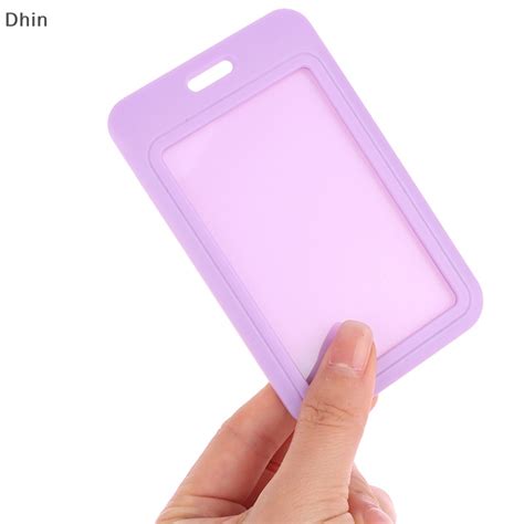 [dhin] ที่ใส่บัตรเครดิต แบบพลาสติกแข็ง สองด้าน พร้อมช่องใส่บัตร สําหรับพนักงานอีเวนท์ ป้ายแท็ก