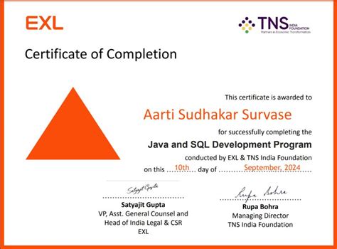 java sql softwaredevelopment exl tnsindiafoundation… arati survase