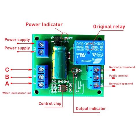 V Full Auto Water Level Control Switch Module Water Tank Liquid Level Sensor Automatic Pumping