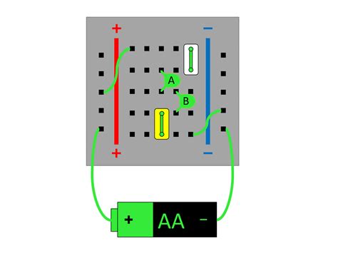 Two Switches Breadboard Circuitry Unit Positive Physics