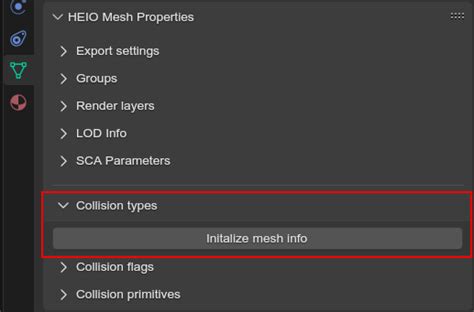 Collision Mesh Editing HEIO 1 0 0 RC1 Manual