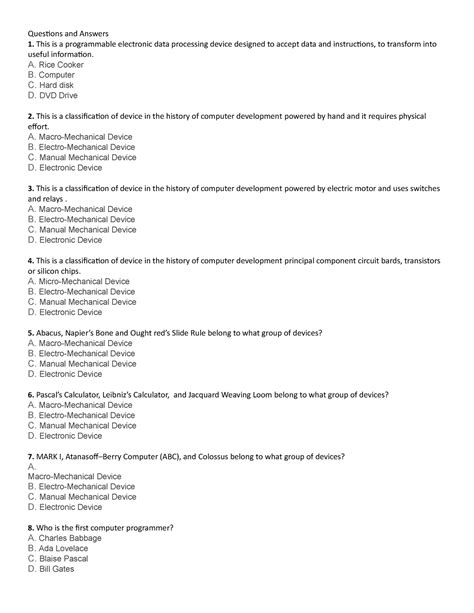 questions and answers computer questions and answers 1 this is a