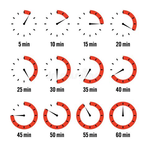 Simple Stopwatch Icons Colorful Chronometer Time Counter With Dial Stock Vector Illustration