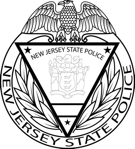 NEW JERSEY STATE POLICE BADGE VECTOR FILE Black White Vector Inspire Uplift
