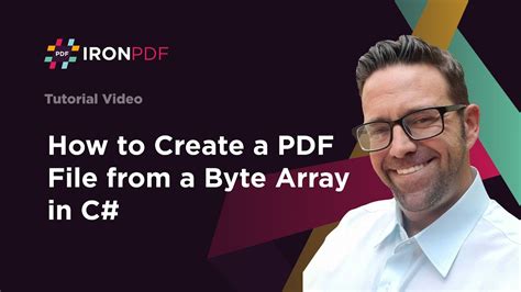 How To Create A PDF File From A Byte Array In C YouTube