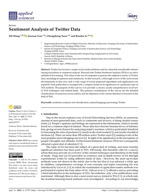 Sentiment Analysis Of Twitter Data Pdf Part Of Speech Support