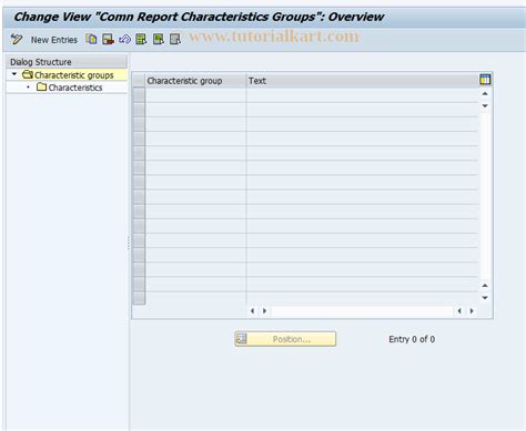 CACS G SAP Tcode Comn Report Characteristics Groups Transaction Code