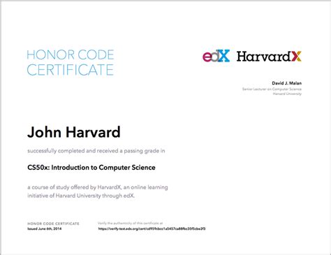 Edx Harvardx Certificate Tutoreorg Master Of Documents