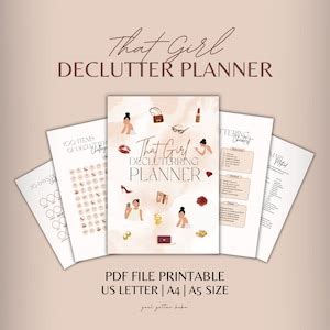Declutter Planner Minimalist That Girl Checklist Cleaning Schedule Day Declutter Challenge