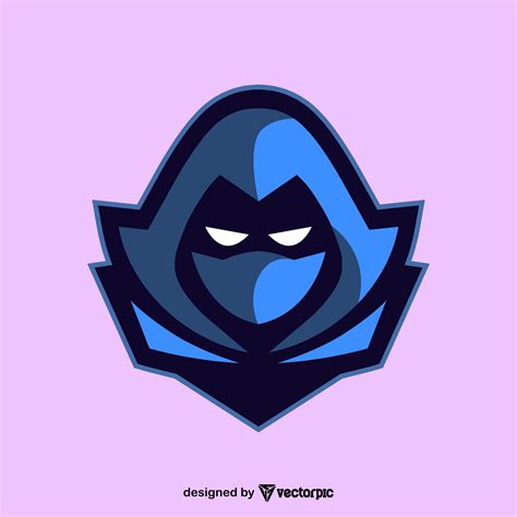 Blue Assassin Head E Sport Logo Design Free Vector Vectorpic